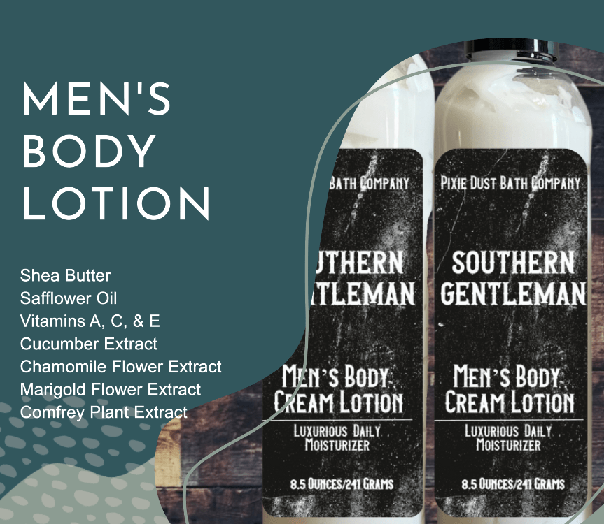 Men's Body Lotion + Moisturizing Cream – Pixie Dust Bath Company